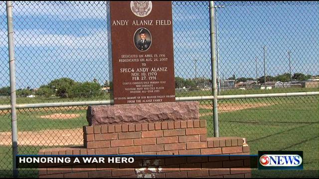 Andy Alaniz Gulf War Memorial Restored, Re-Dedicated | kiiitv.com