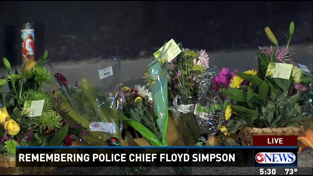 Memorial for Deceased Police Chief Floyd Simpson Outside Corpus Christi ...