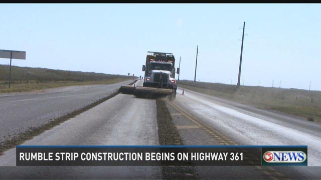 Construction Crews Begin Adding Rumble Strips to Highway 361 | kiiitv.com